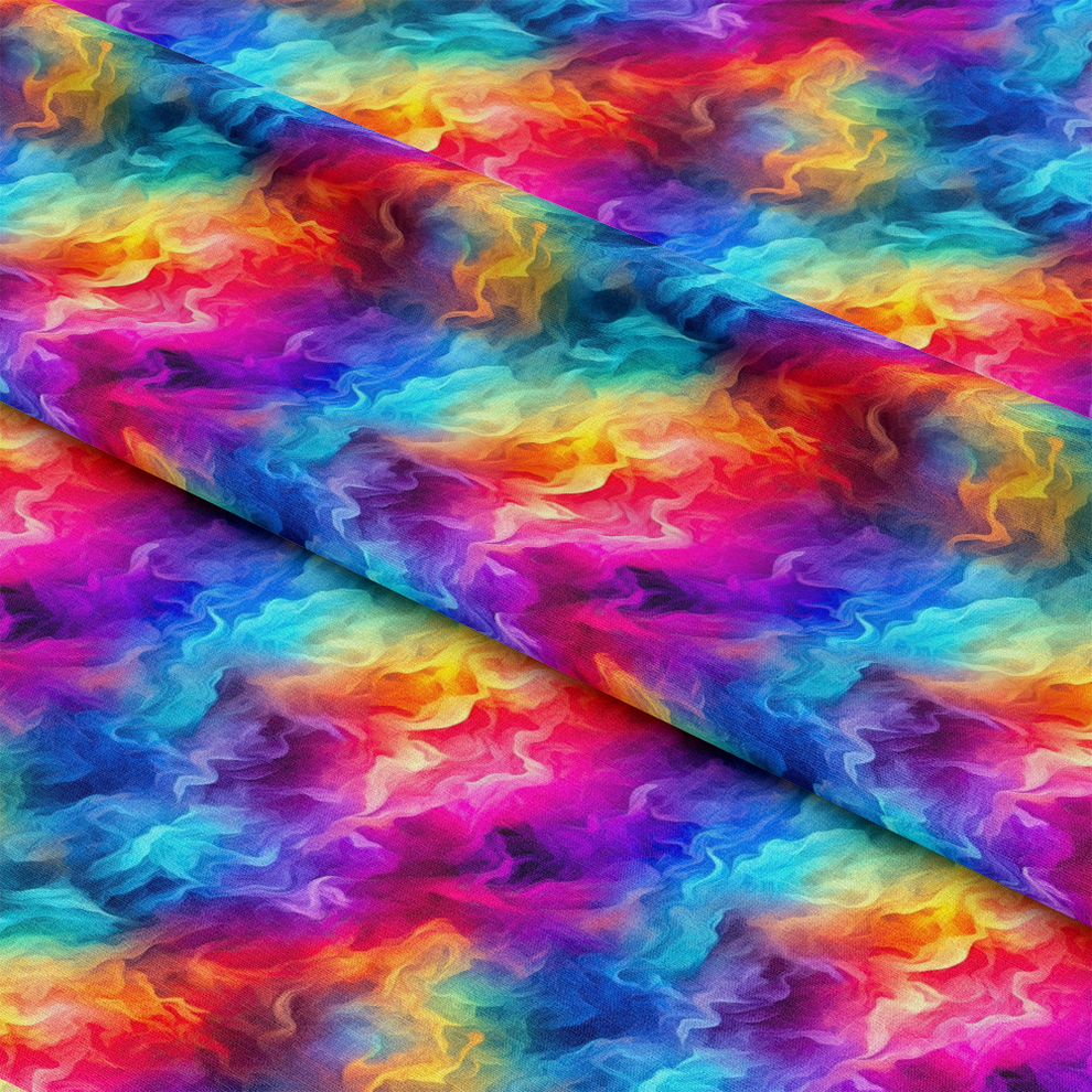 Rainbow Smoke Pattern 1 Quilting Cotton Fabric – FabricMegaStore.com