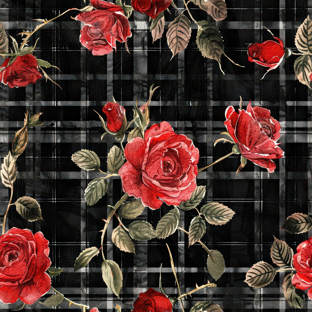Red Baroque Roses Pattern 3 Quilting Cotton Fabric – FabricMegaStore.com