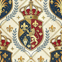 Regal Heraldic Motifs Pattern 5 Quilting Cotton Fabric ...