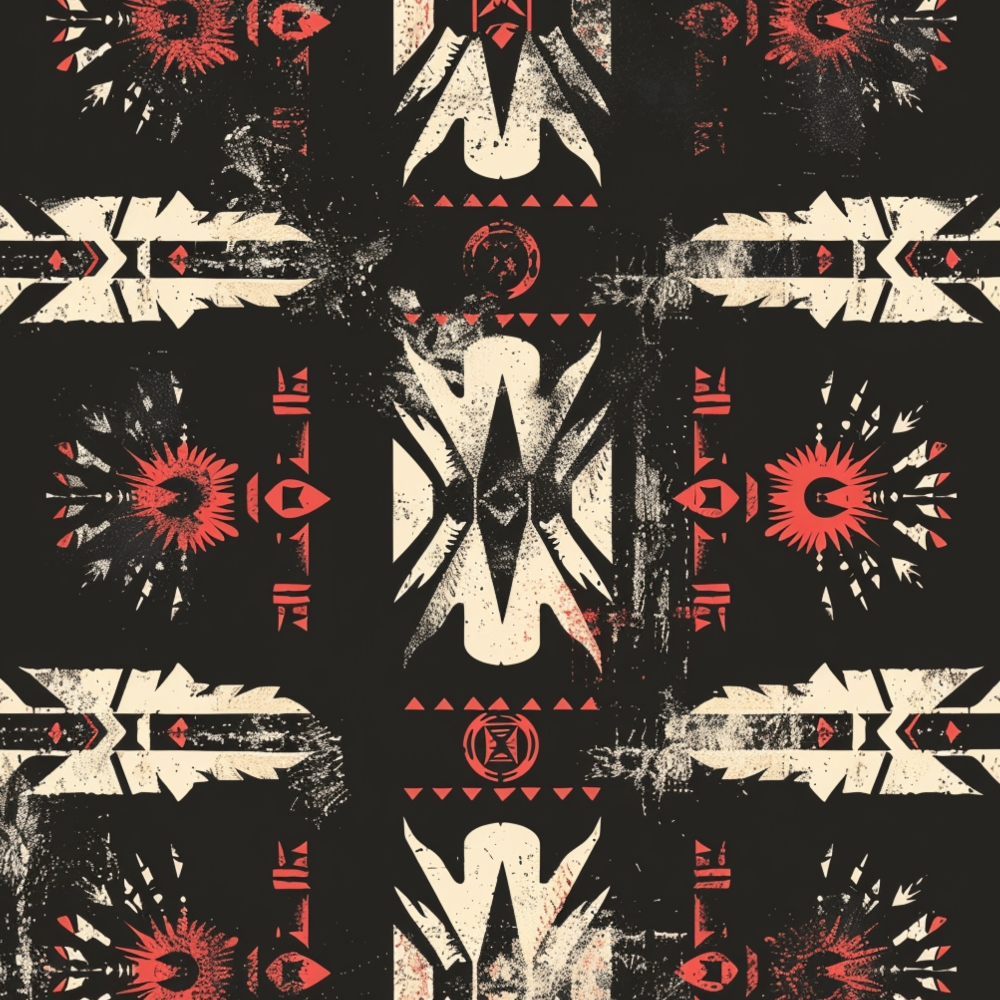 Retro Native American Pattern 6 Quilting Cotton Fabric ...