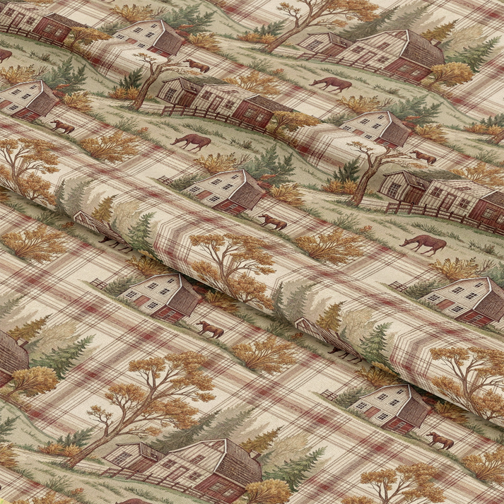 Rustic Country Farmhouse Plaid Pattern 2 Quilting Cotton Fabric ...