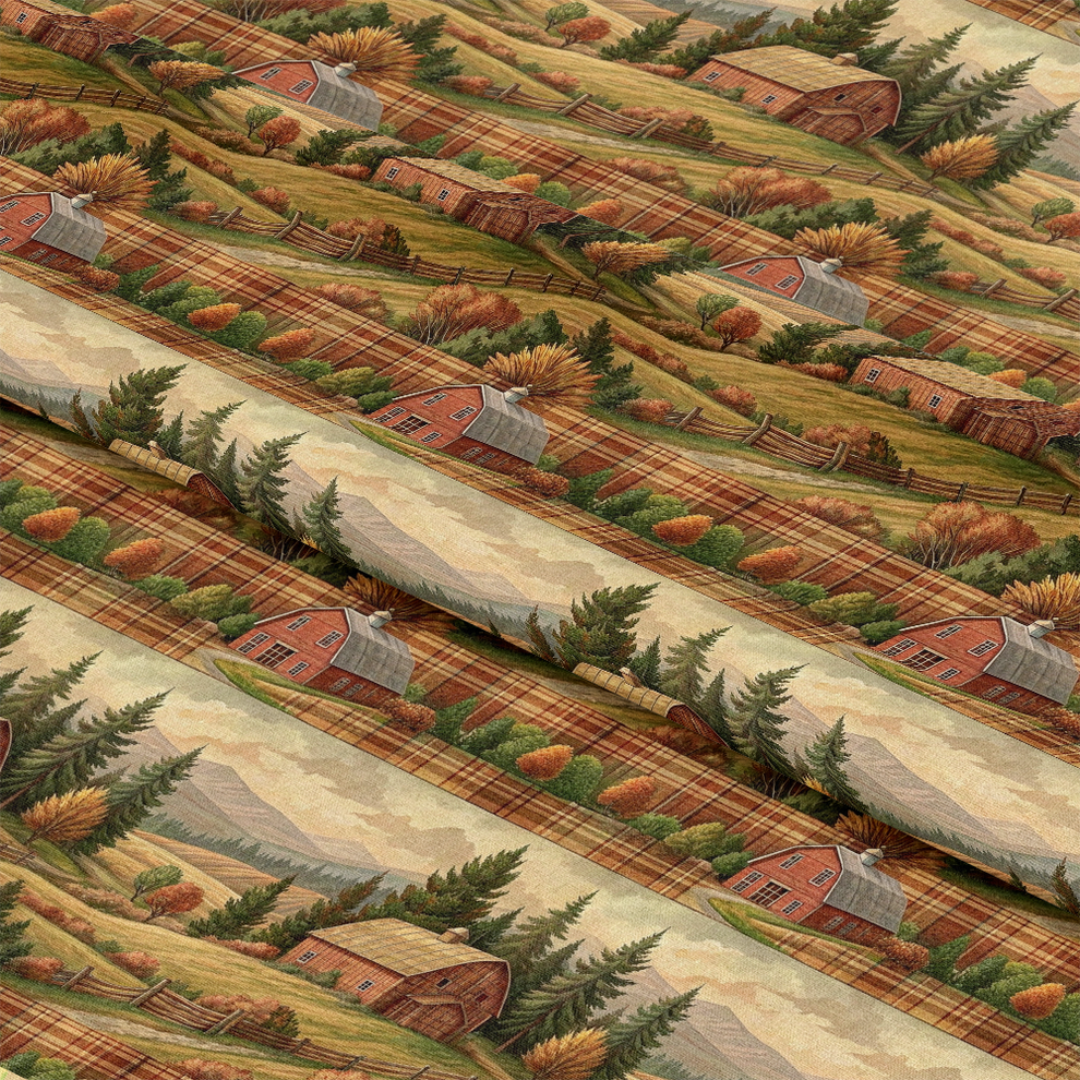 Rustic Country Farmhouse Plaid Pattern 3 Quilting Cotton Fabric ...