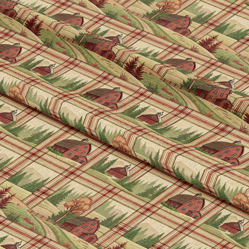 Rustic Country Farmhouse Plaid Pattern 8 Quilting Cotton Fabric ...