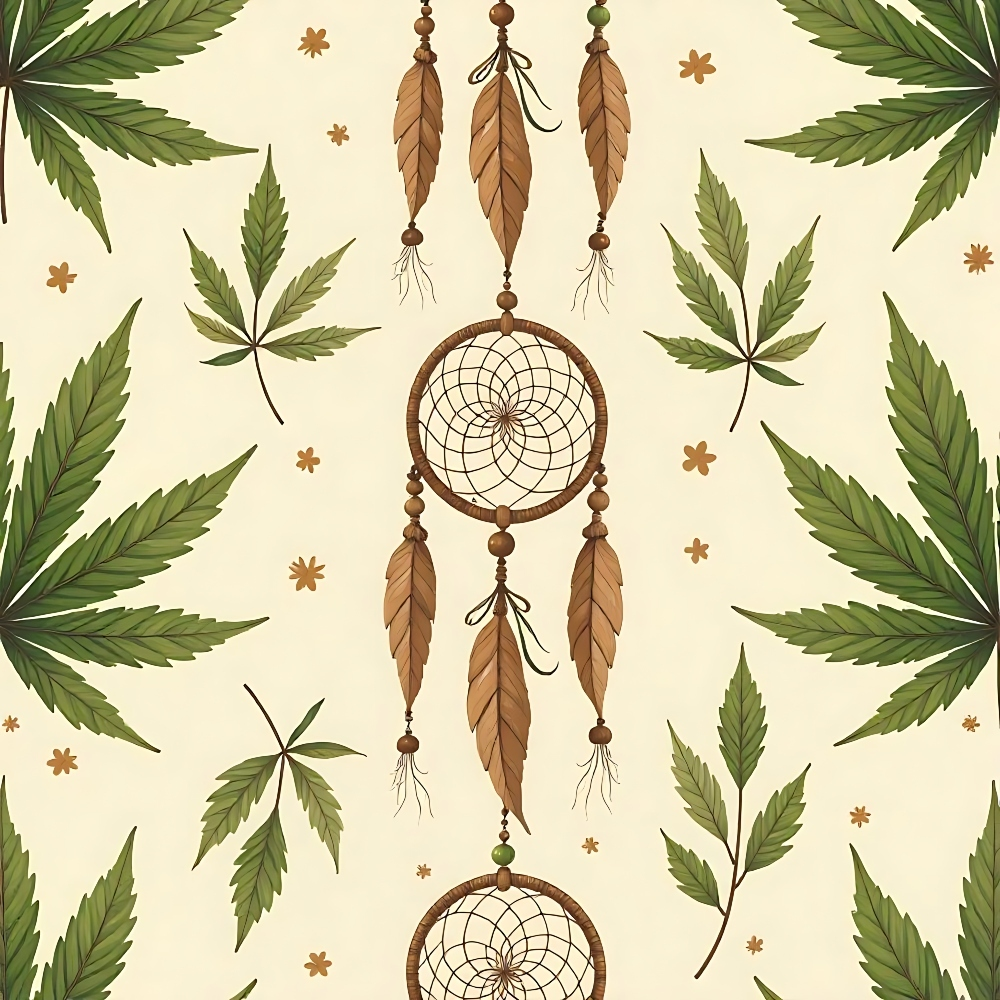 Southwestern Cannabis Pattern 2 Quilting Cotton Fabric ...
