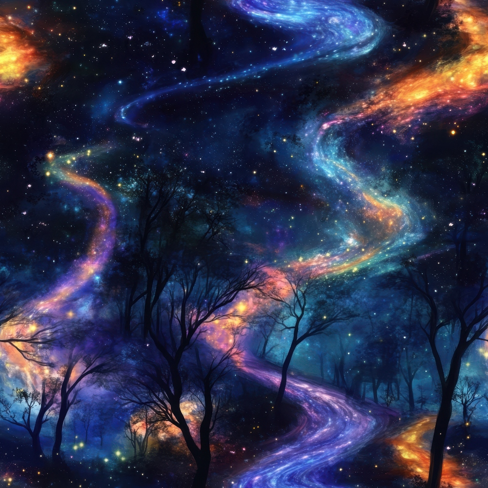 Starry Night Sky Pattern 28 Quilting Cotton Fabric – FabricMegaStore.com
