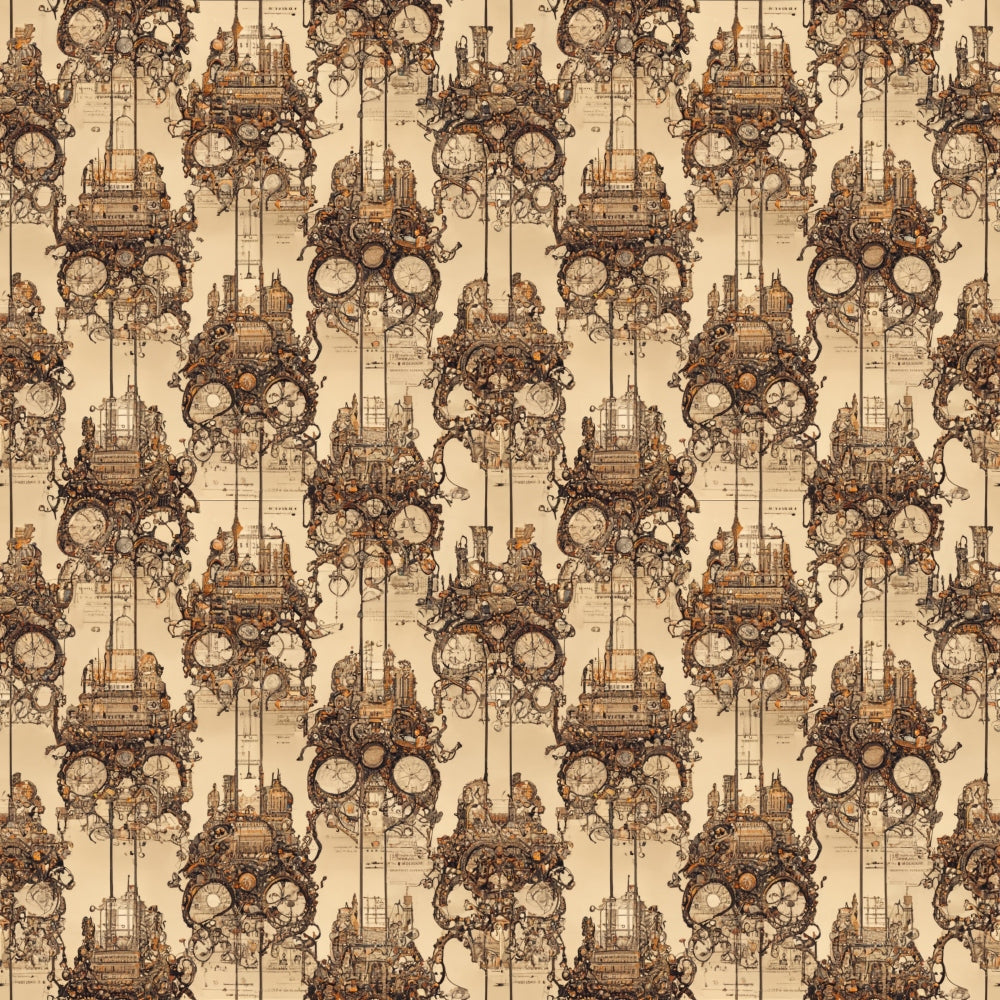 Steampunk Pipes Pattern 8 Quilting Cotton Fabric – FabricMegaStore.com