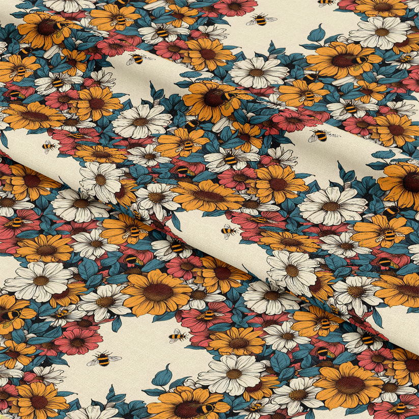 The Bee Swarm Pattern 14 Quilting Cotton Fabric – FabricMegaStore.com