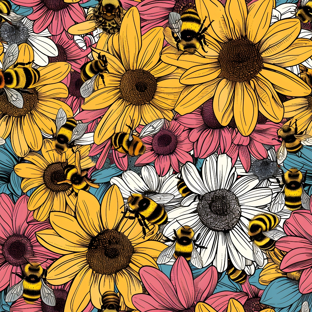 The Bee Swarm Pattern 16 Quilting Cotton Fabric – FabricMegaStore.com