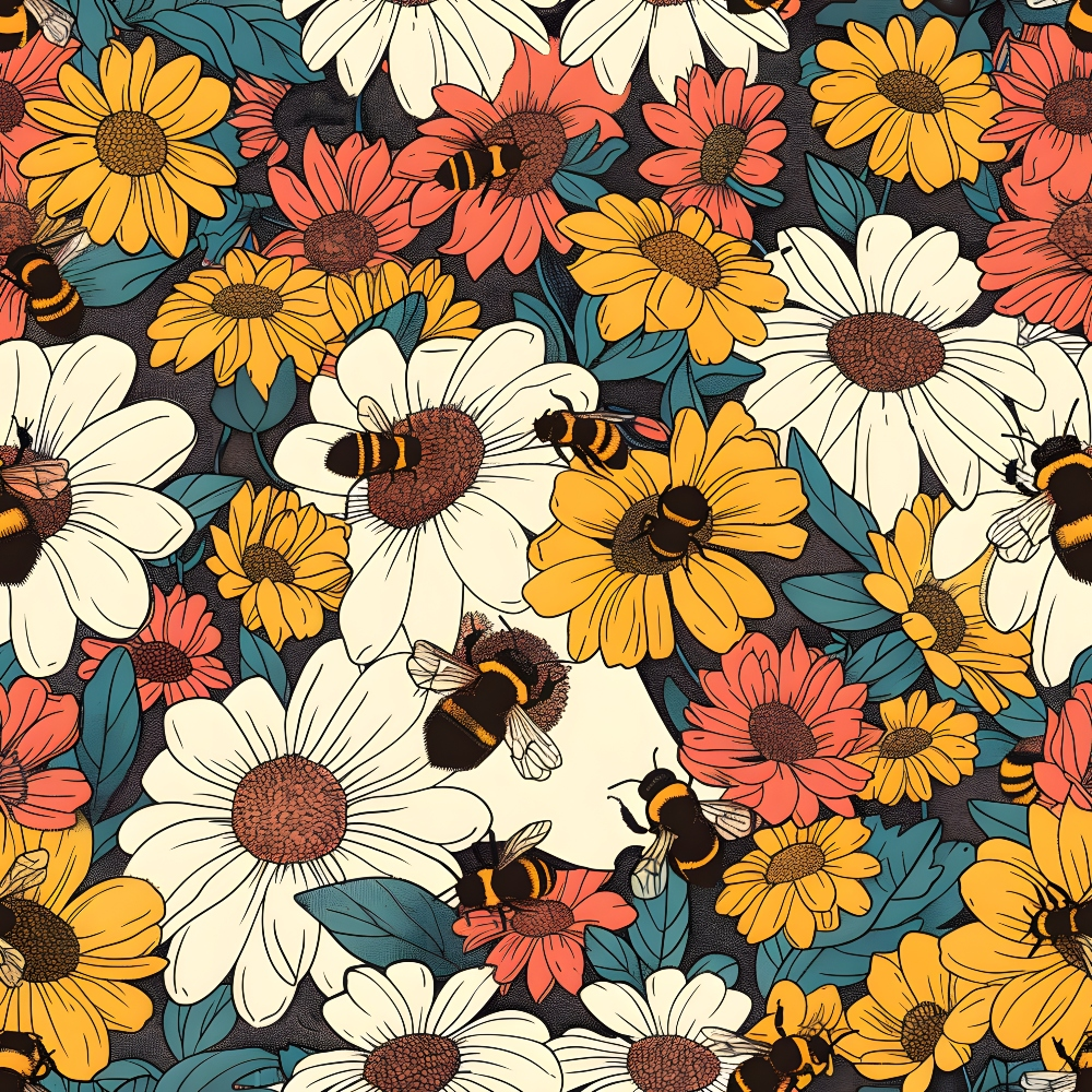 The Bee Swarm Pattern 18 Quilting Cotton Fabric – FabricMegaStore.com