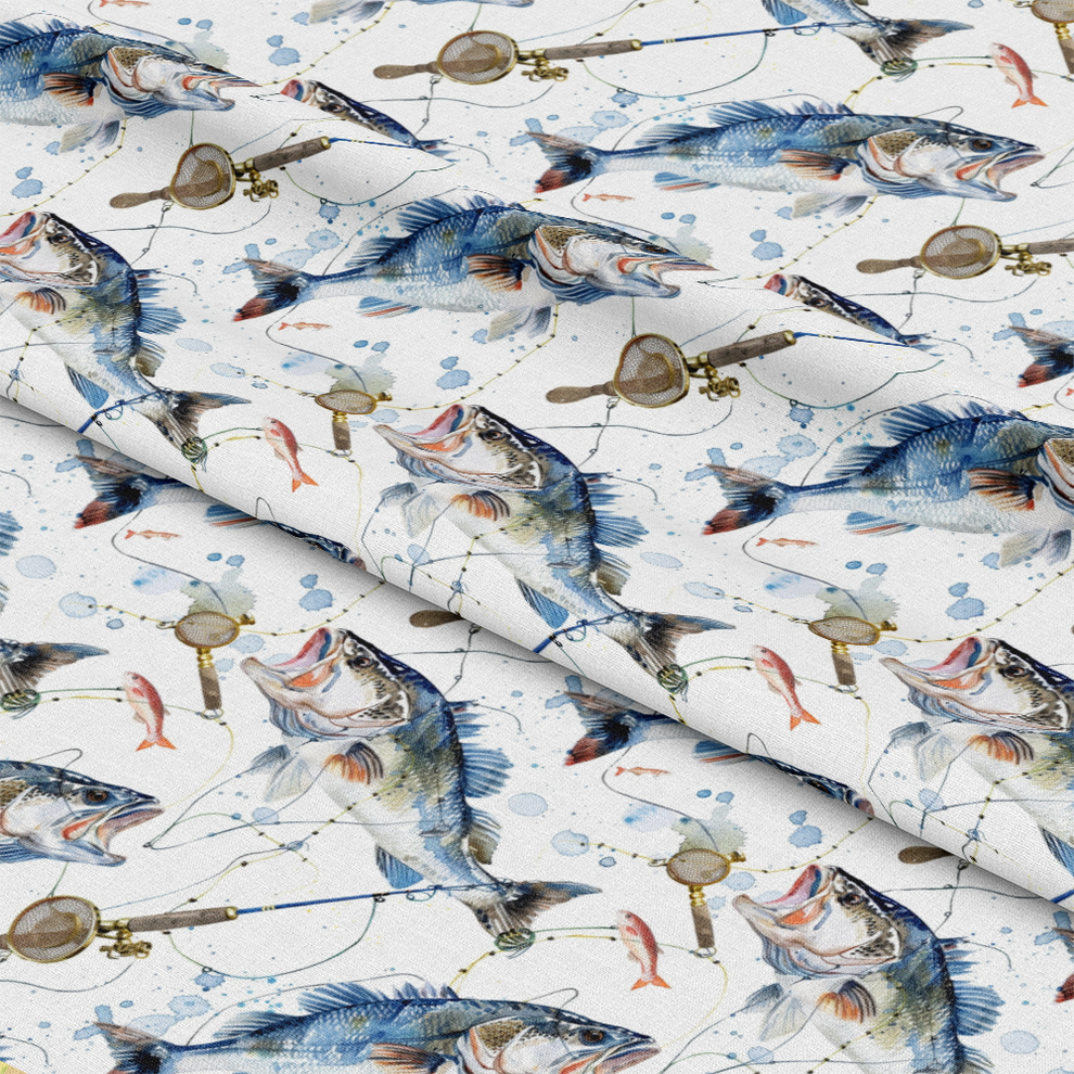 The Fishing Trip Pattern 6 Quilting Cotton Fabric – FabricMegaStore.com