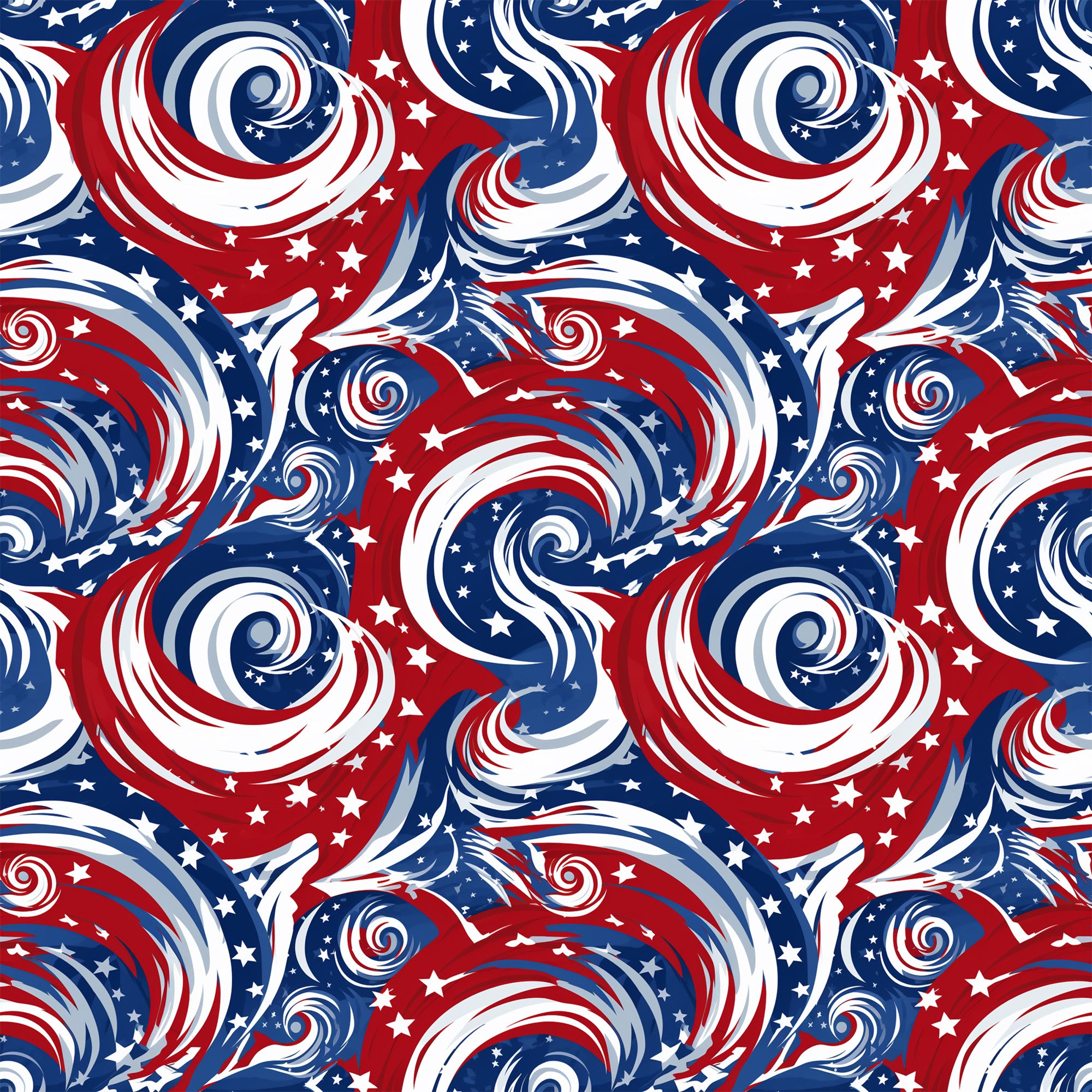 USA Flag Swirls Pattern 1 Quilting Cotton Fabric – FabricMegaStore.com