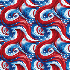 USA Flag Swirls Pattern 10 Quilting Cotton Fabric – FabricMegaStore.com