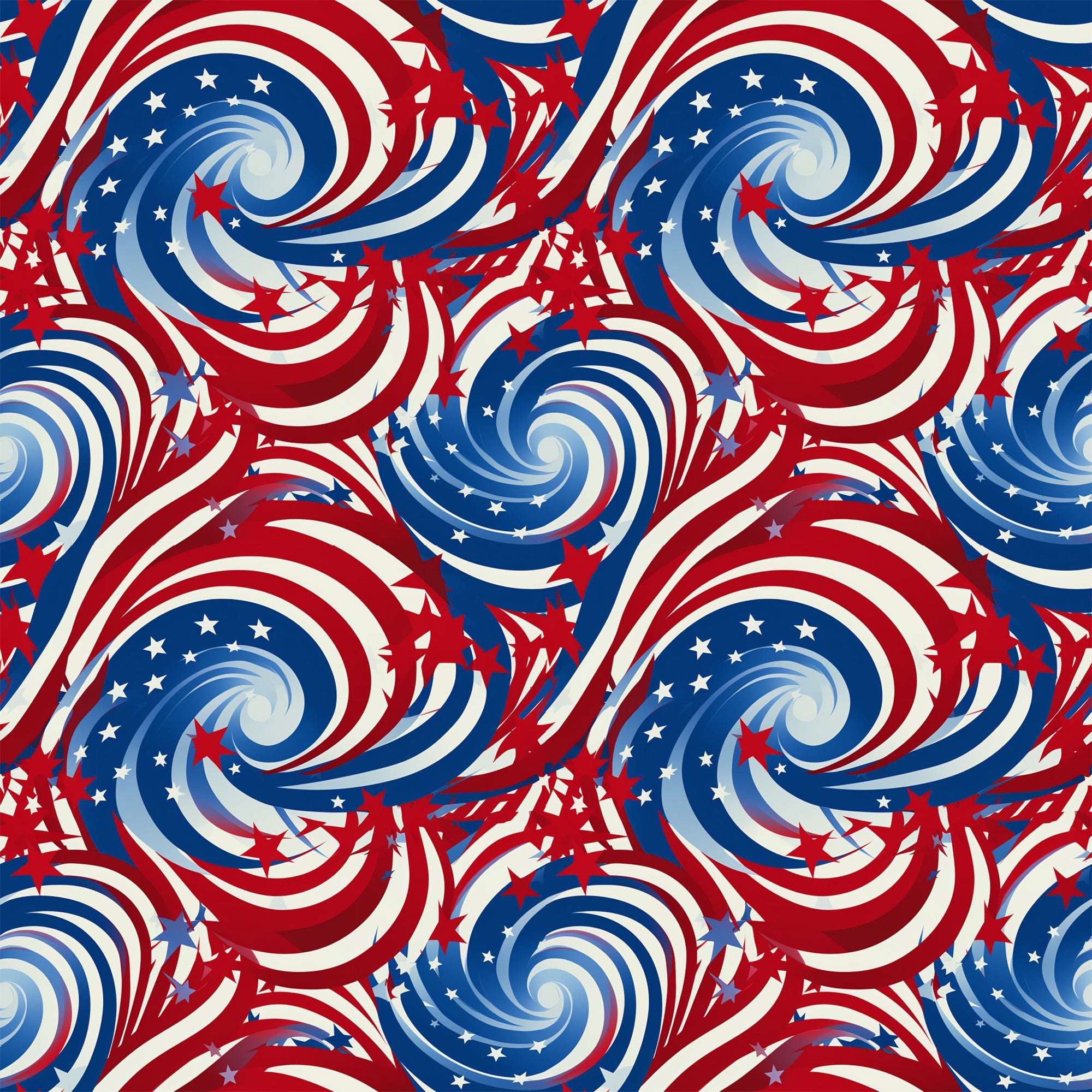 USA Flag Swirls Pattern 6 Quilting Cotton Fabric – FabricMegaStore.com