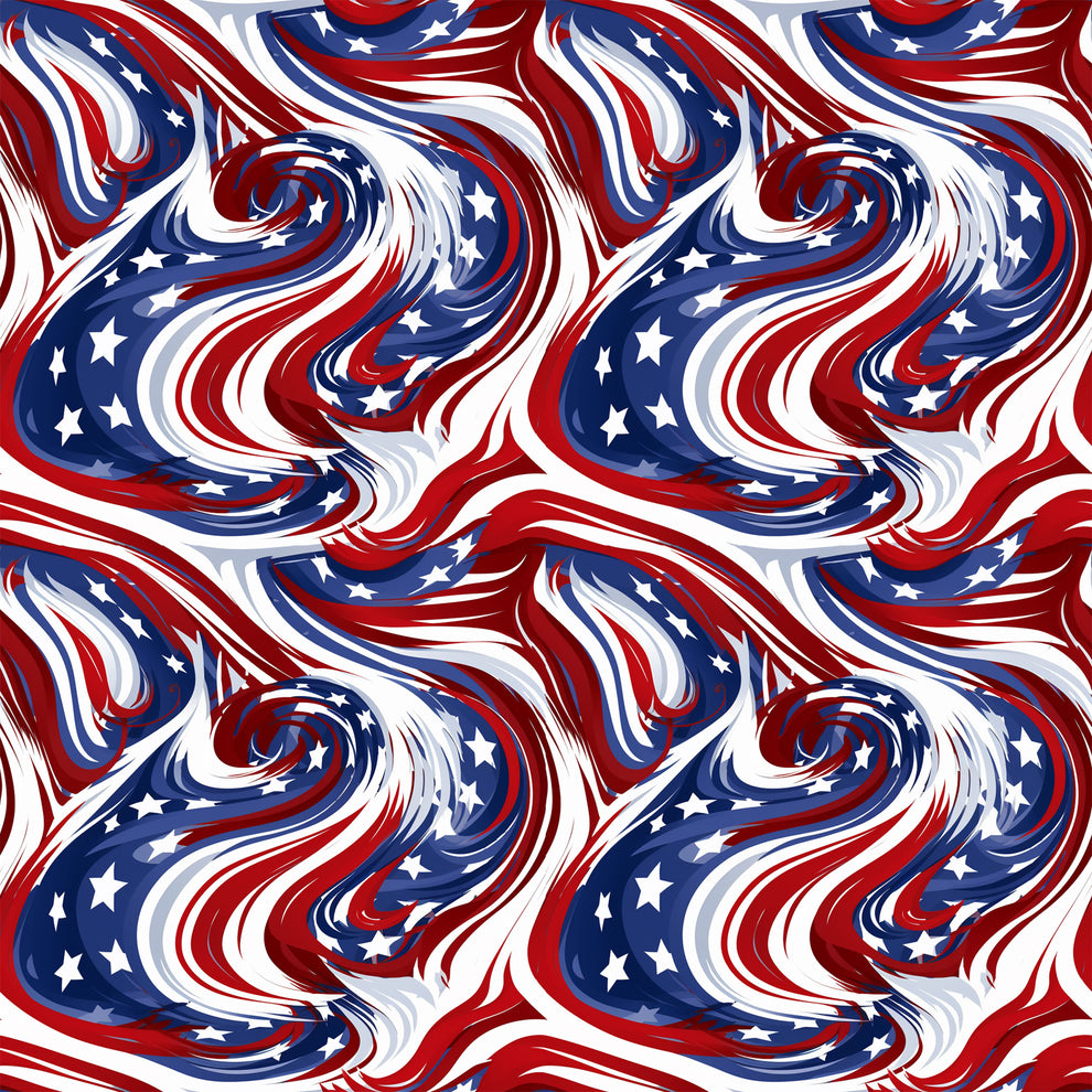 USA Flag Swirls Pattern 9 Quilting Cotton Fabric – FabricMegaStore.com