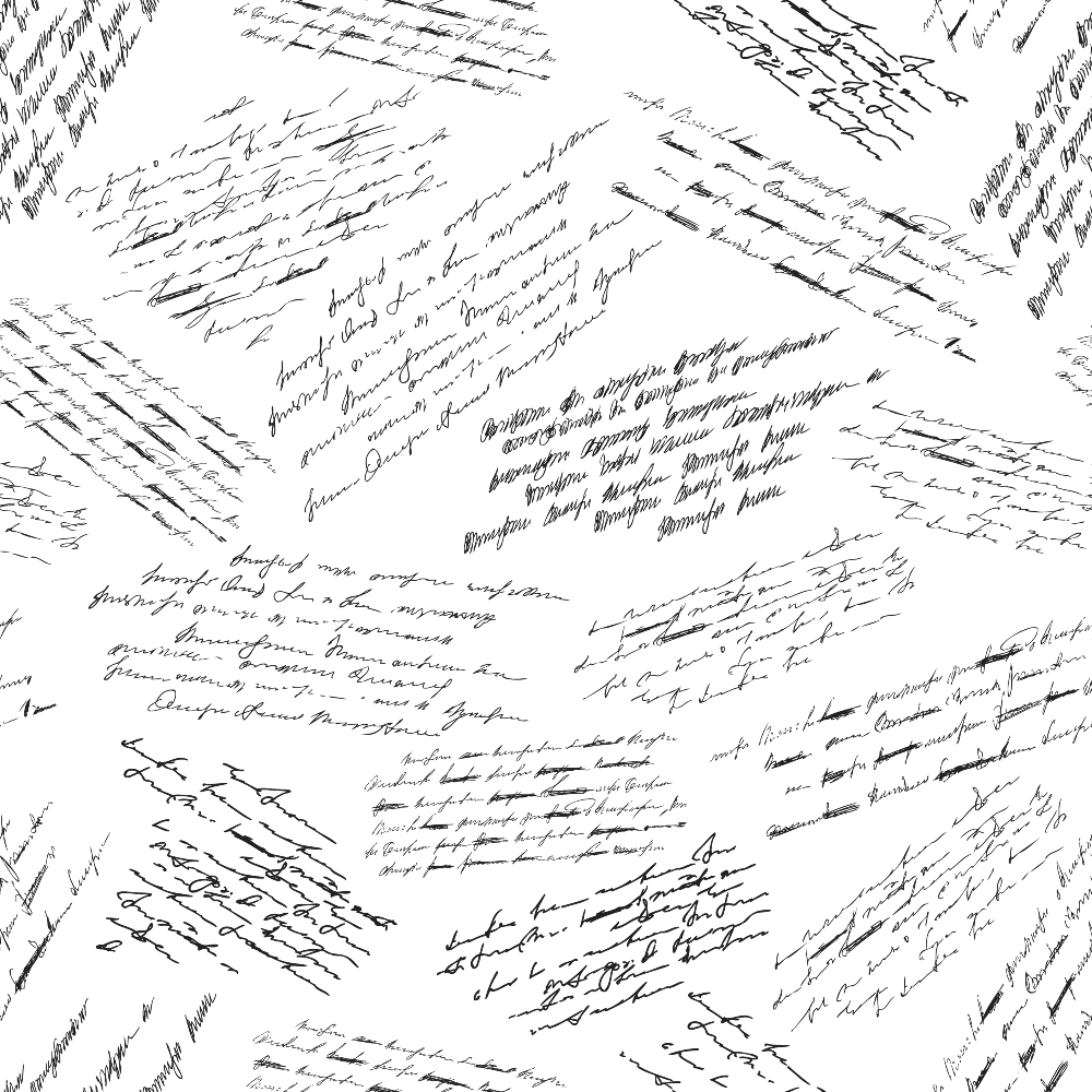 Vintage Handwriting Pattern 5 Quilting Cotton Fabric – FabricMegaStore.com