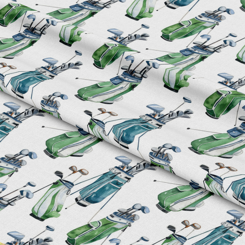 Watercolor Golf Quilting Cotton Fabric – FabricMegaStore.com