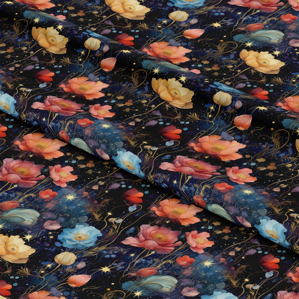 Watercolor Night Nouveau Pattern 4 Quilting Cotton Fabric ...