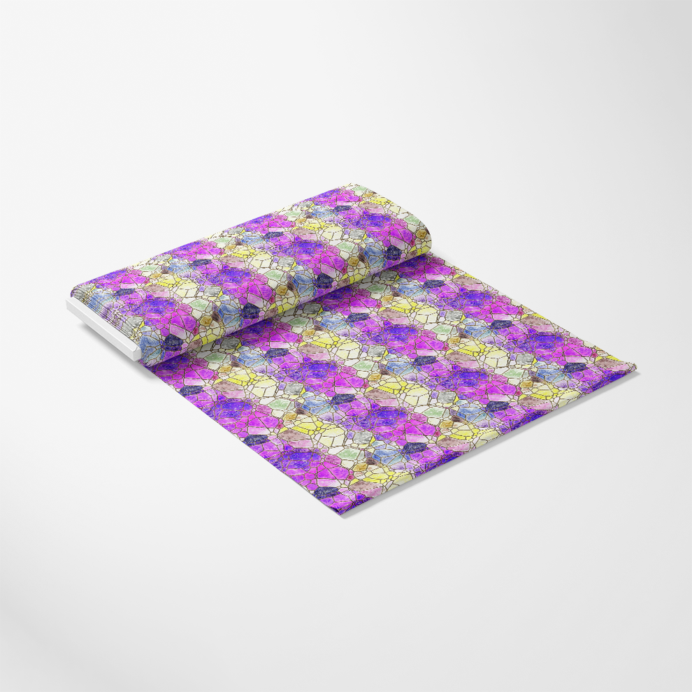 Watercolor Stained Glass Pattern 4 Quilting Cotton Fabric ...
