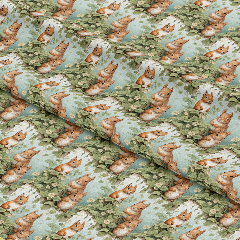 Woodland Animals Pattern 1 Quilting Cotton Fabric – FabricMegaStore.com
