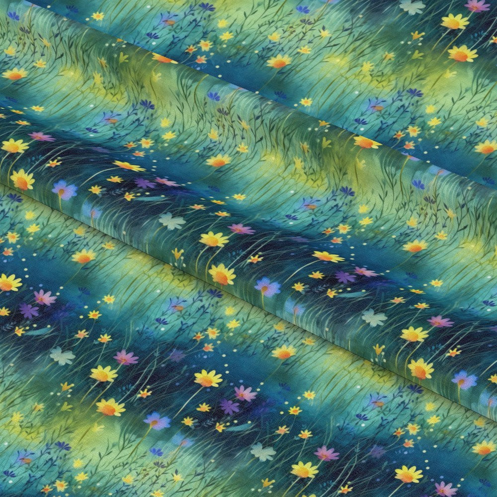 Twilight Meadows Pattern 2 Quilting Cotton Fabric – FabricMegaStore.com