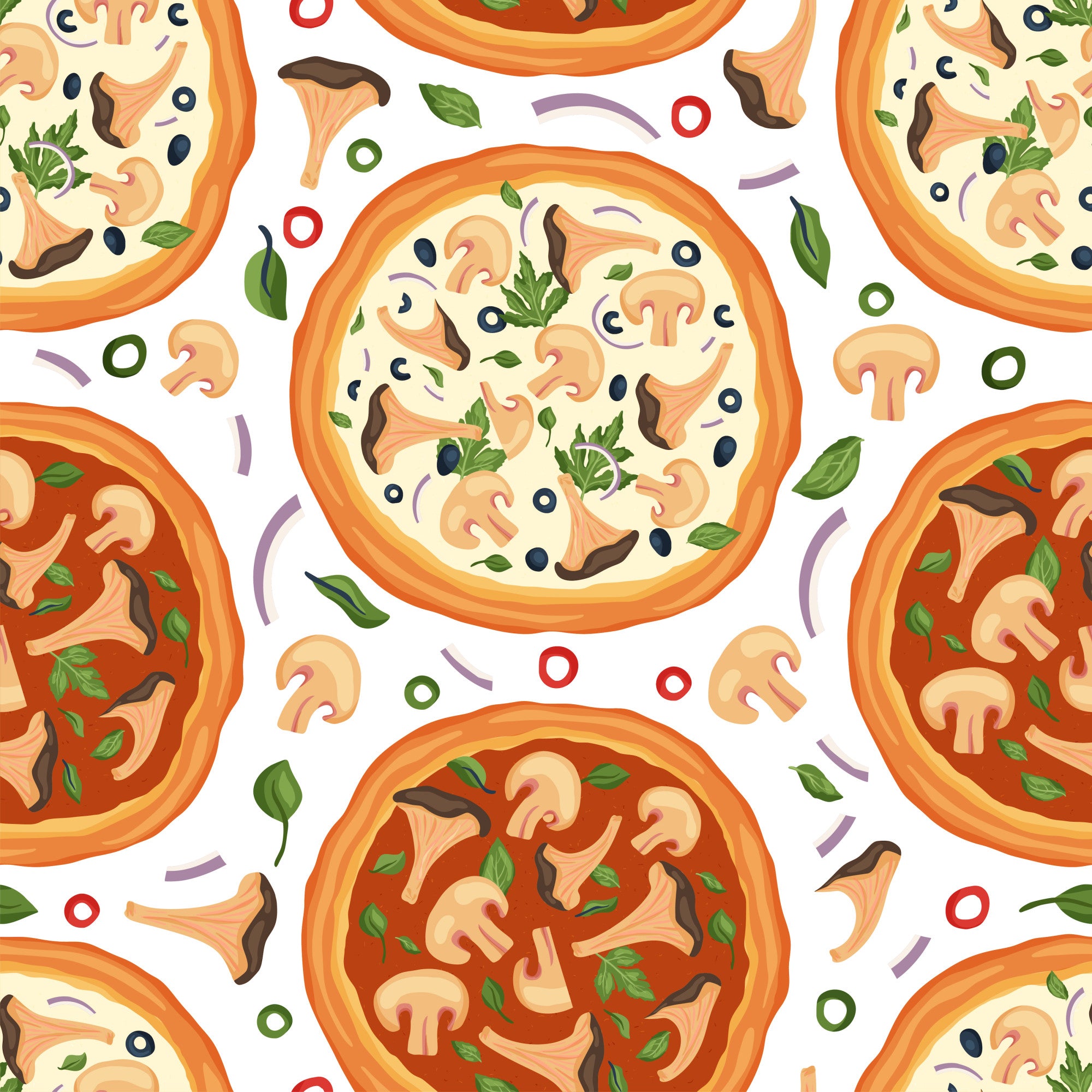 Pizza Pattern 5 Quilting Cotton Fabric – FabricMegaStore.com