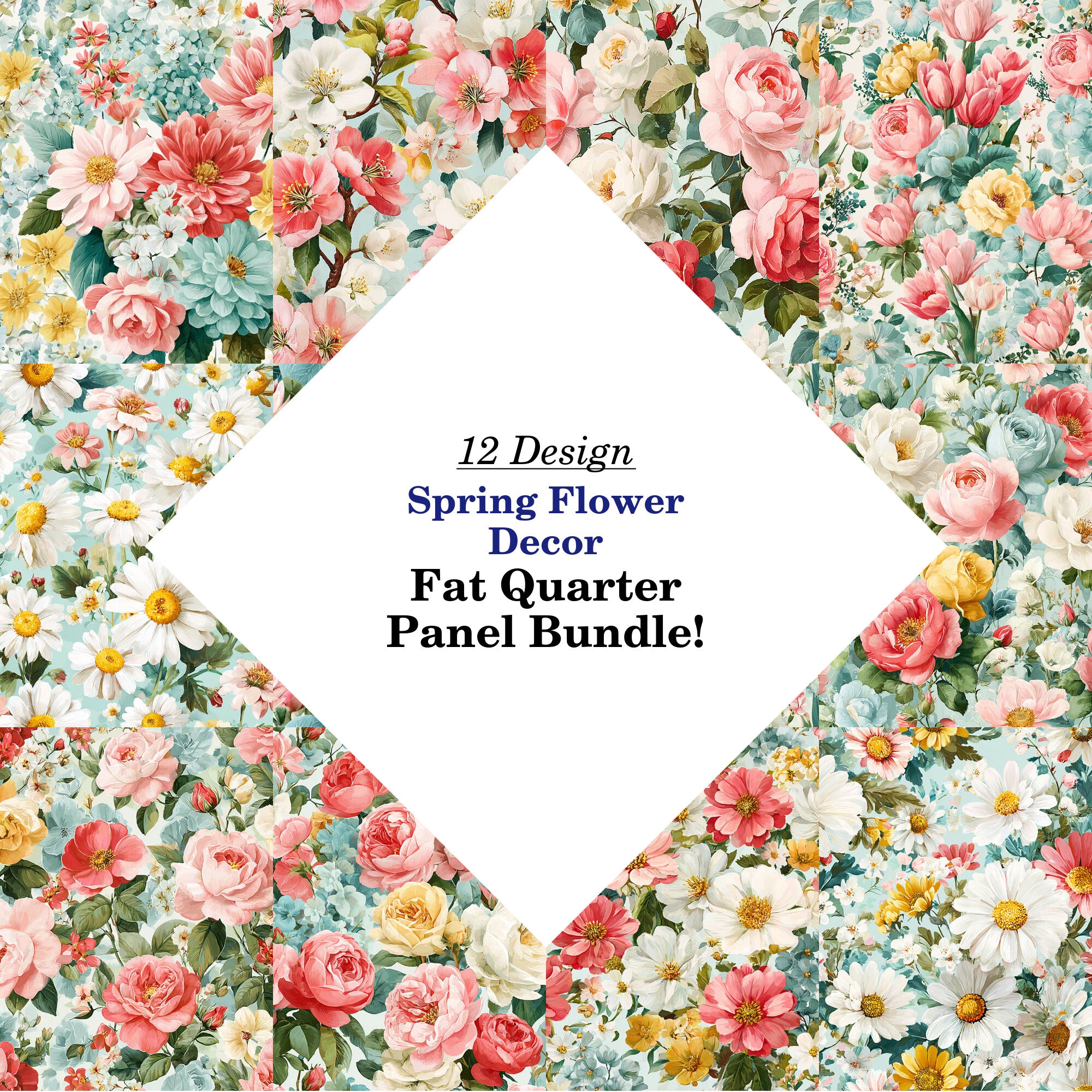 Spring Flower Decor Fat Quarter Bundle – FabricMegaStore.com