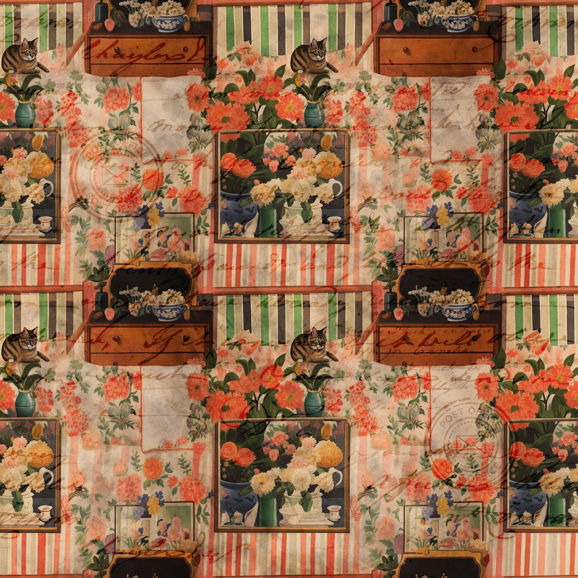 Cottagecore Scrapbook Pattern 8 Quilting Cotton Fabric ...