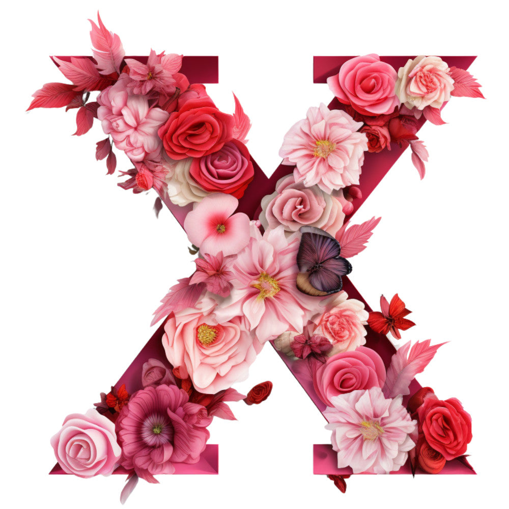 Rose Alphabet Fabric Panel 20 – FabricMegaStore.com