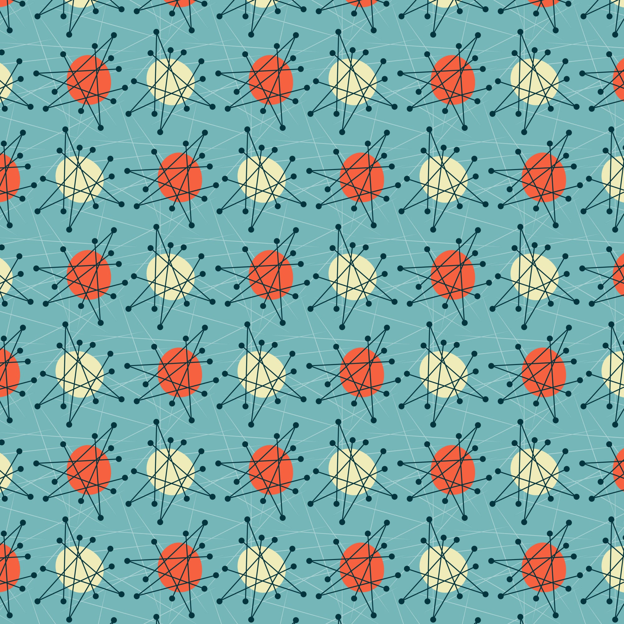 1950s Atomic Age Pattern 3 Quilting Cotton Fabric – FabricMegaStore.com
