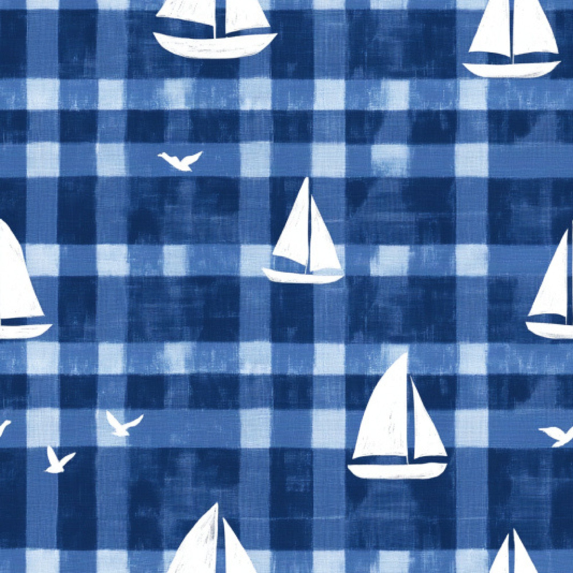 Blue Sailboat Pattern 3 Quilting Cotton Fabric – FabricMegaStore.com