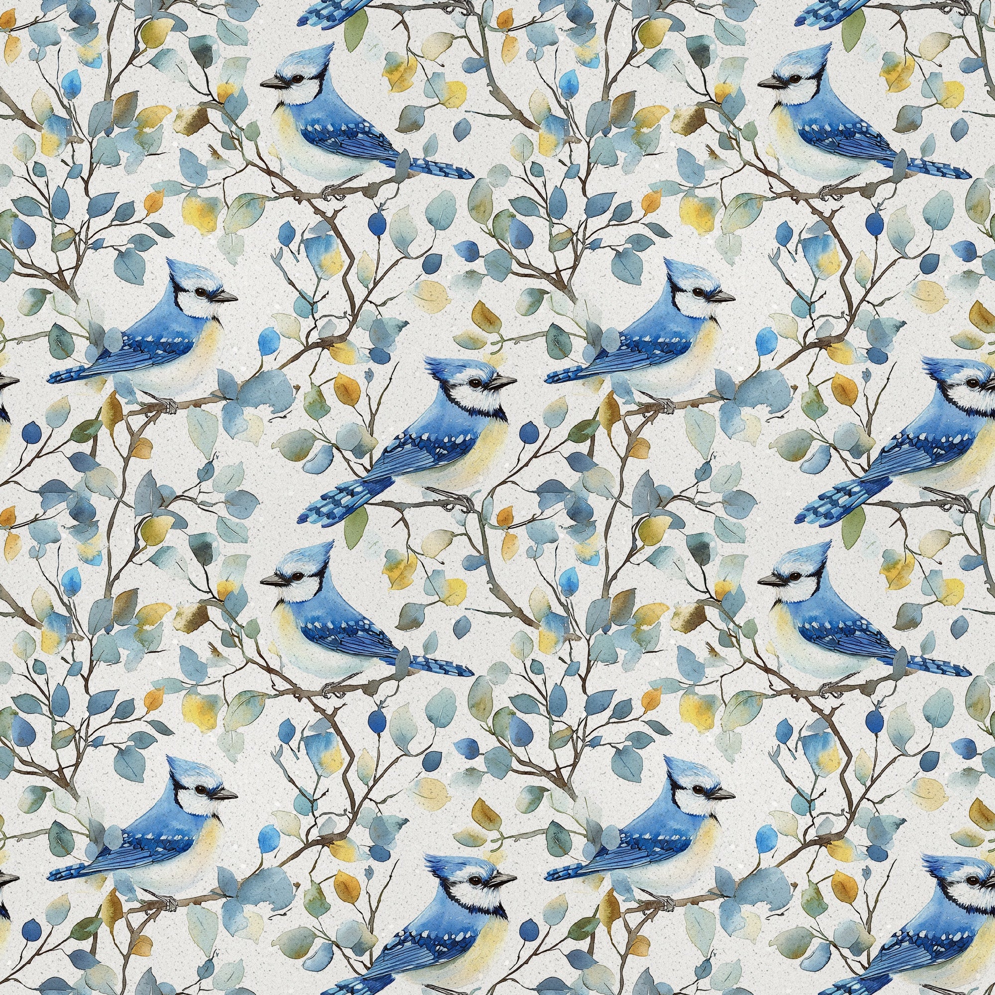 Blue Jay Florals Pattern 5 Quilting Cotton Fabric – FabricMegaStore.com