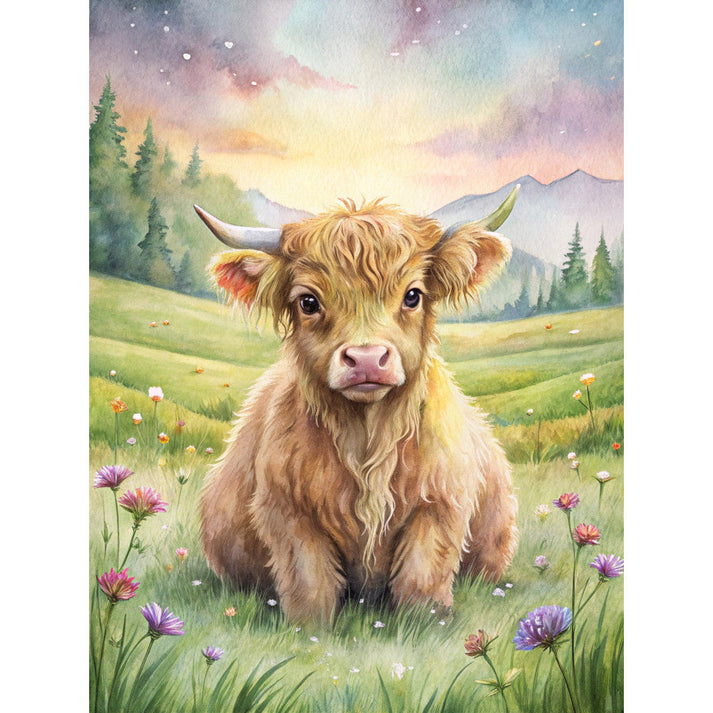 Highland Cow Scenes Fabric Panel 18 – FabricMegaStore.com