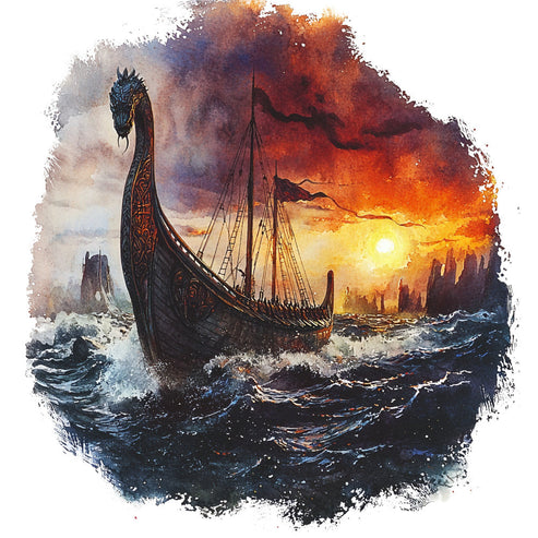 Viking Ships Fabric Panel 20 – FabricMegaStore.com