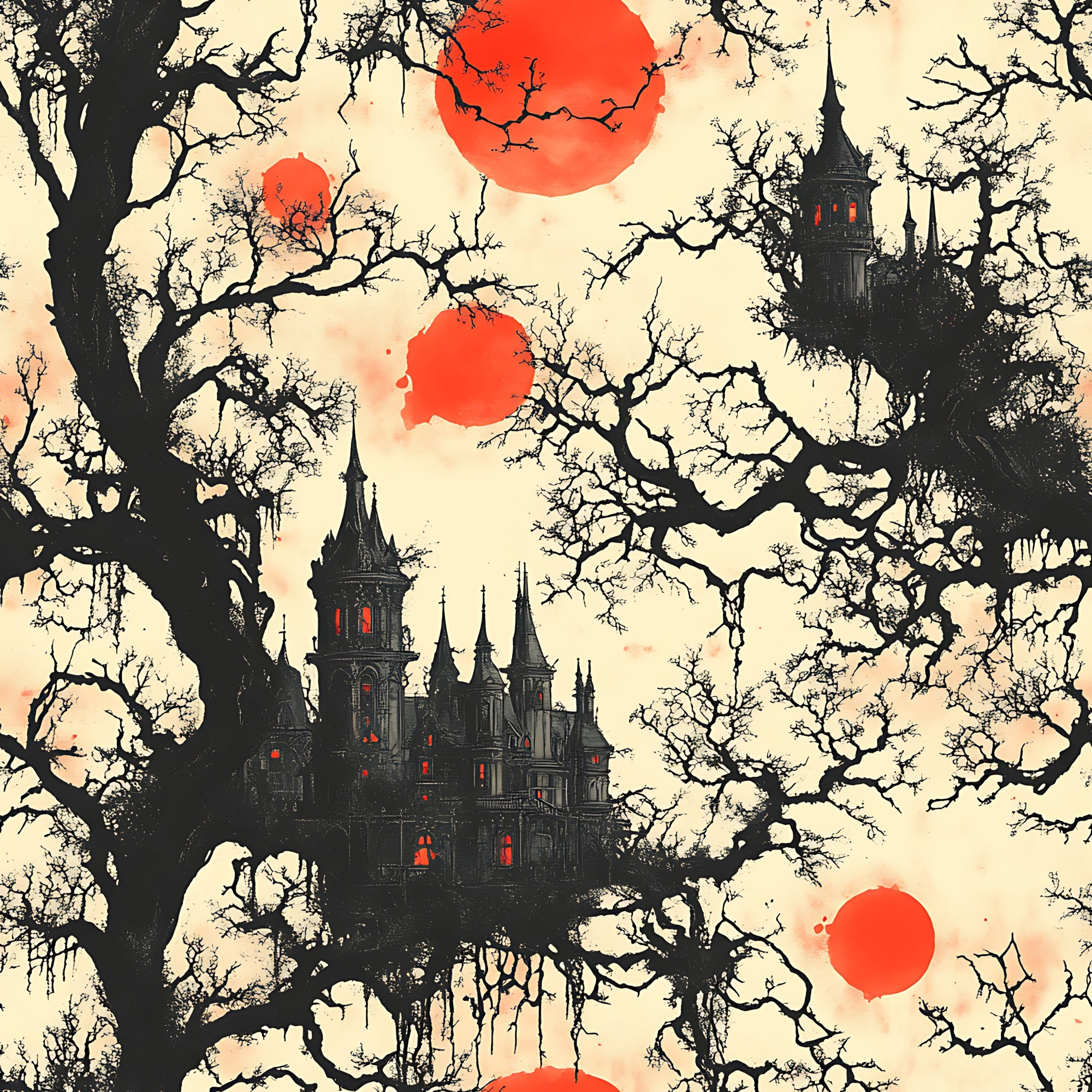Blood Moon Manor Pattern 19 Quilting Cotton Fabric – FabricMegaStore.com