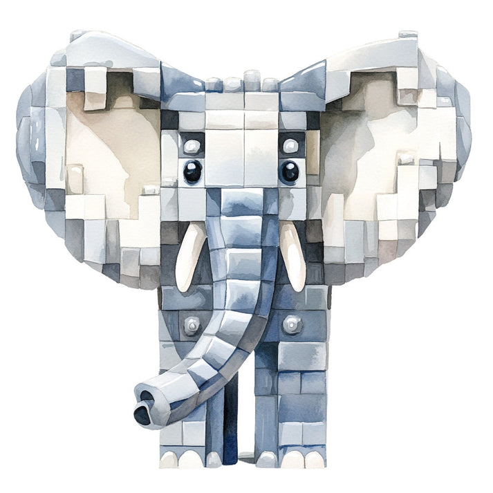 Building Bricks Animals Fabric Panel 14 – FabricMegaStore.com