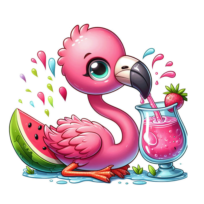 Baby Flamingos Fabric Panel 8 – FabricMegaStore.com