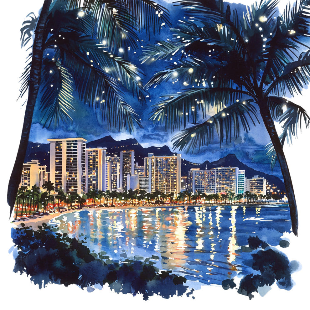 Hawaiian Paradise Fabric Panel 16 – FabricMegaStore.com