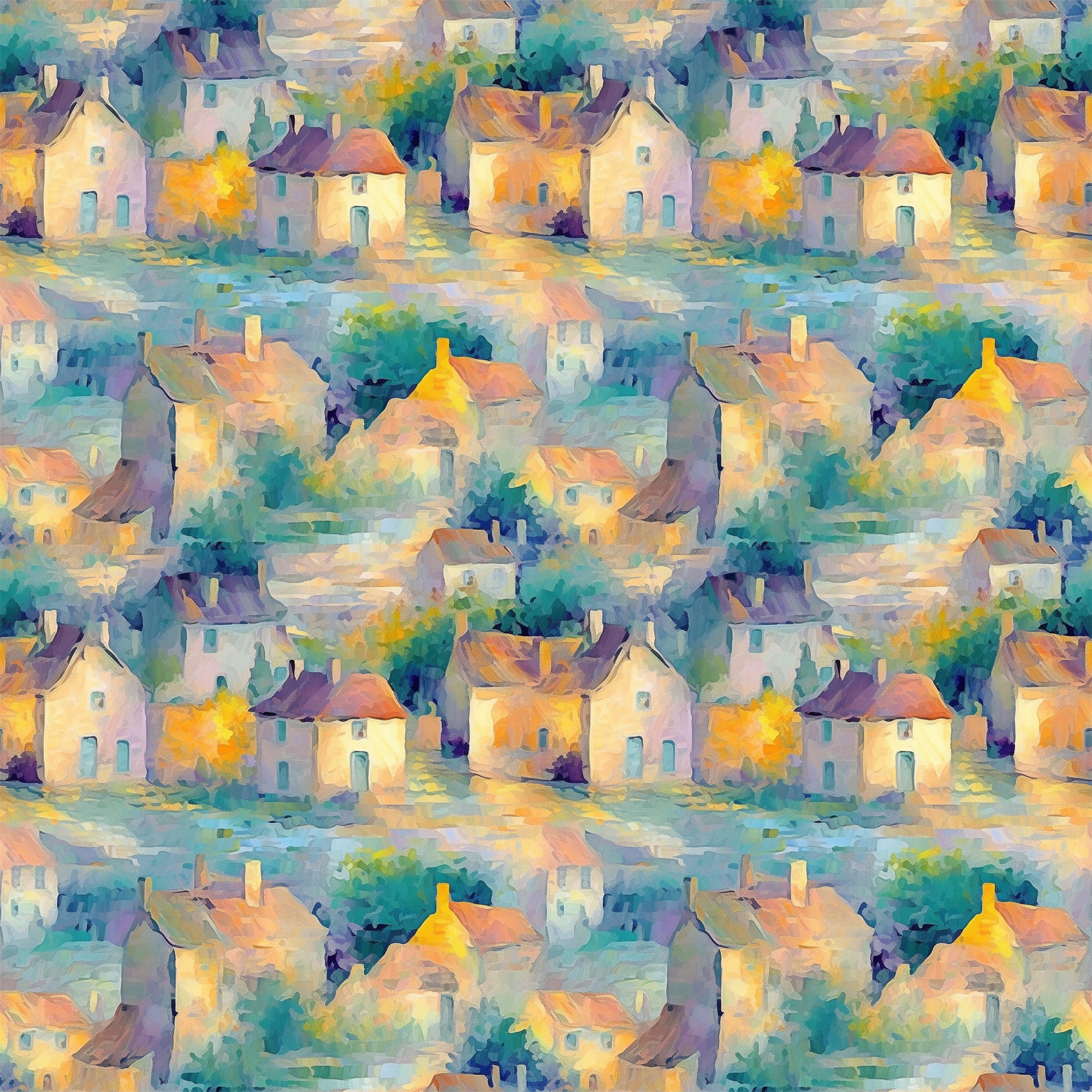 Monet Inspired Art Pattern 4 Quilting Cotton Fabric – FabricMegaStore.com