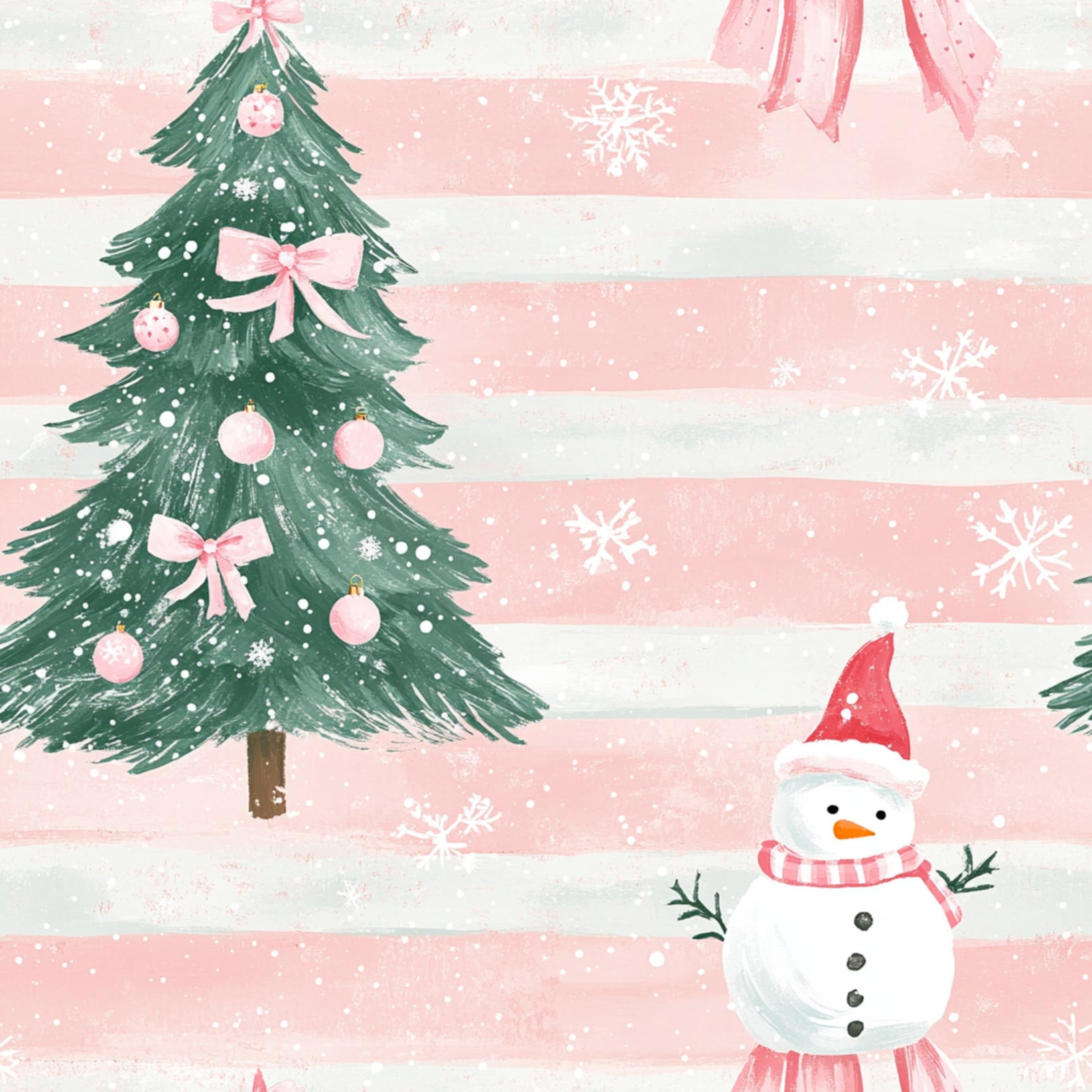Sweet Pink Christmas Pattern 6 Quilting Cotton Fabric – FabricMegaStore.com