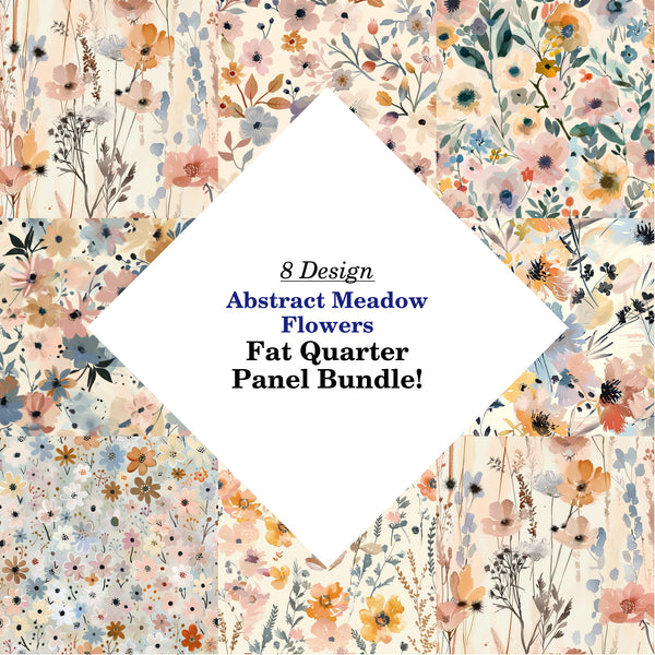 Abstract Meadow Flowers Fat Quarter Bundle – FabricMegaStore.com