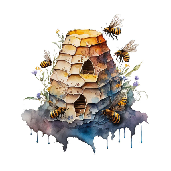 Honey Bees Fabric Panel 6 – FabricMegaStore.com