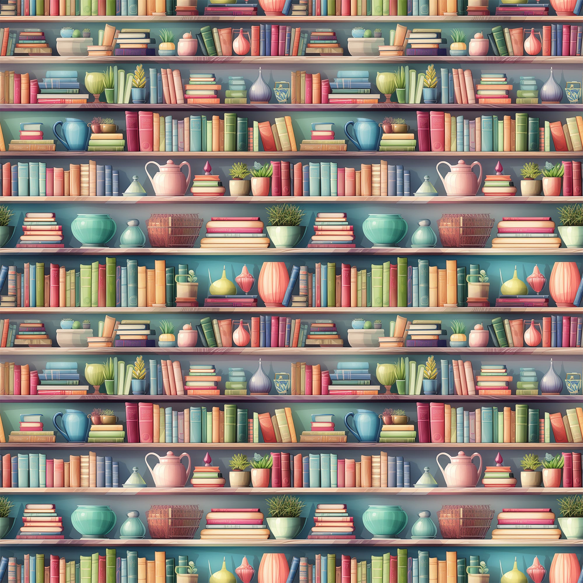 Bookshelf Pattern 2 Quilting Cotton Fabric – FabricMegaStore.com
