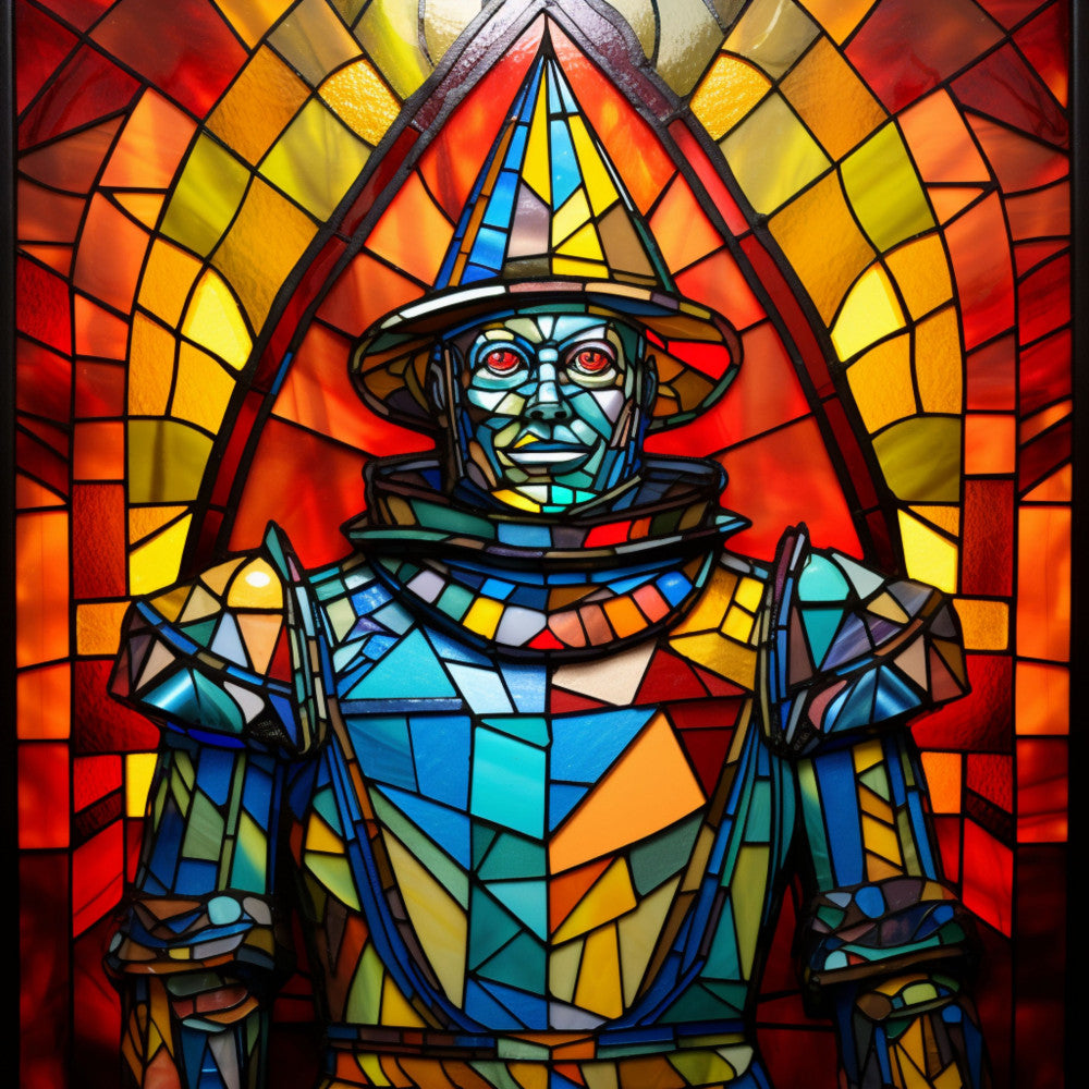 Stained Glass Wizard of OZ Fabric Panel 7 – FabricMegaStore.com
