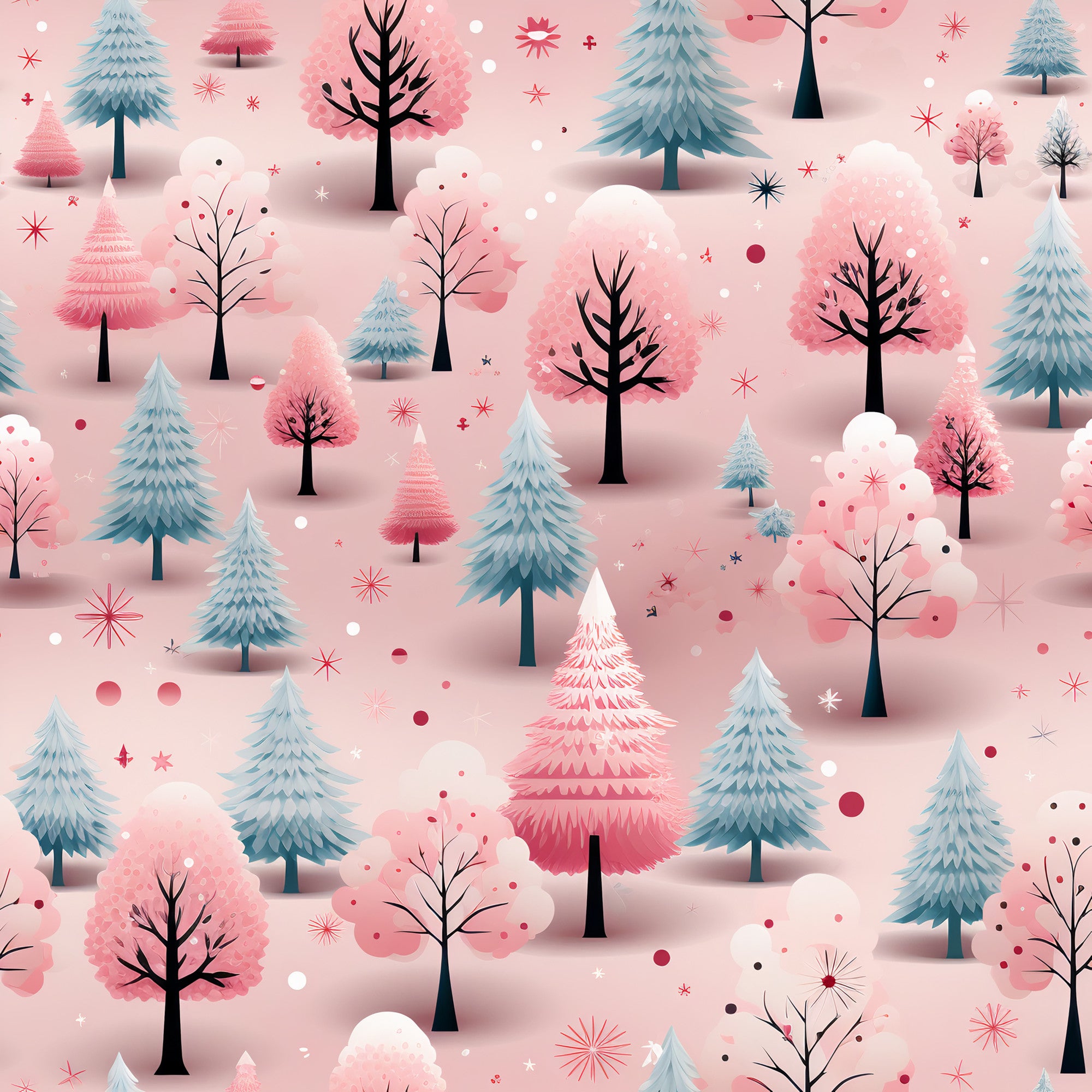 Christmas Winter Wonderland Pattern 12 Quilting Cotton Fabric ...