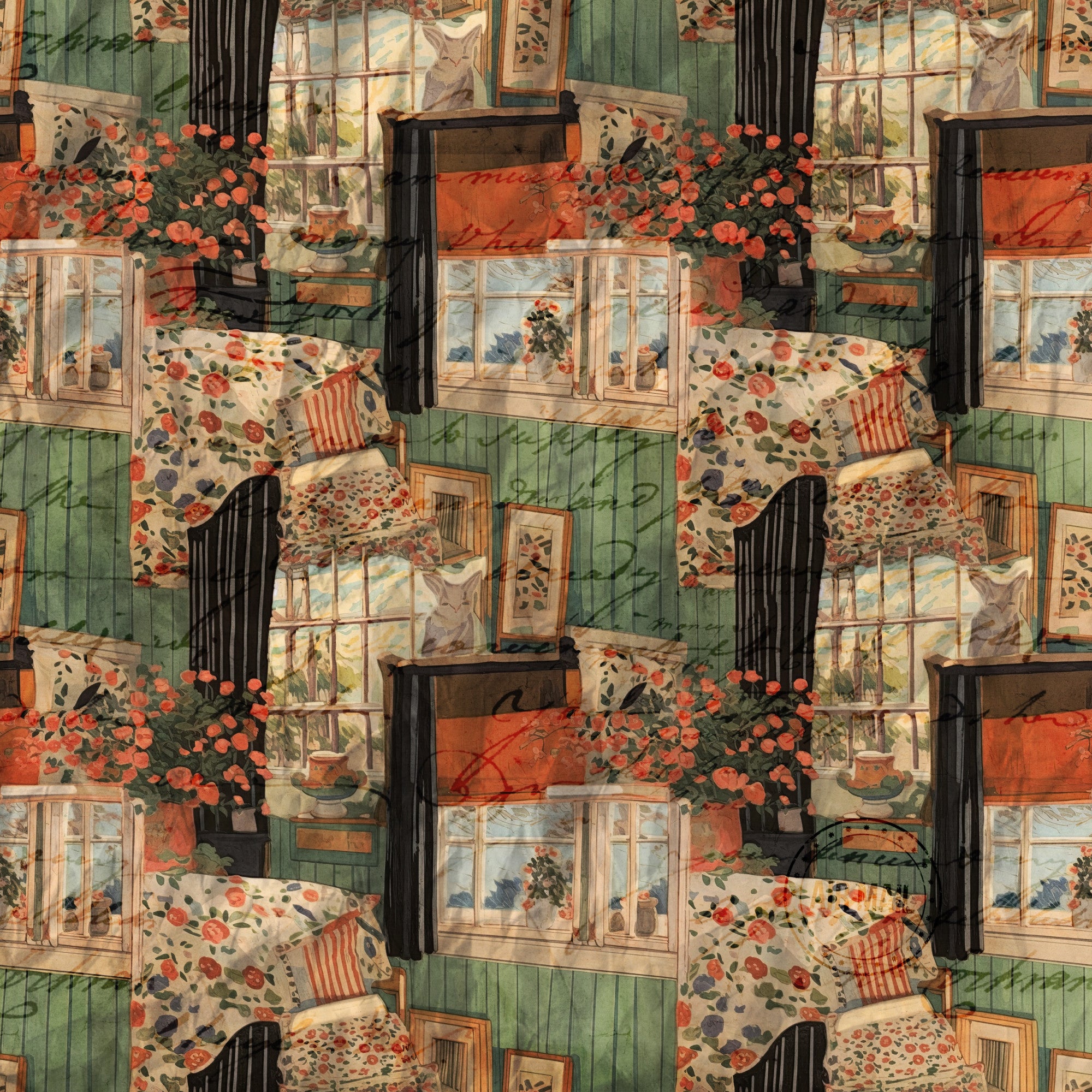 Cottagecore Scrapbook Pattern 3 Quilting Cotton Fabric ...