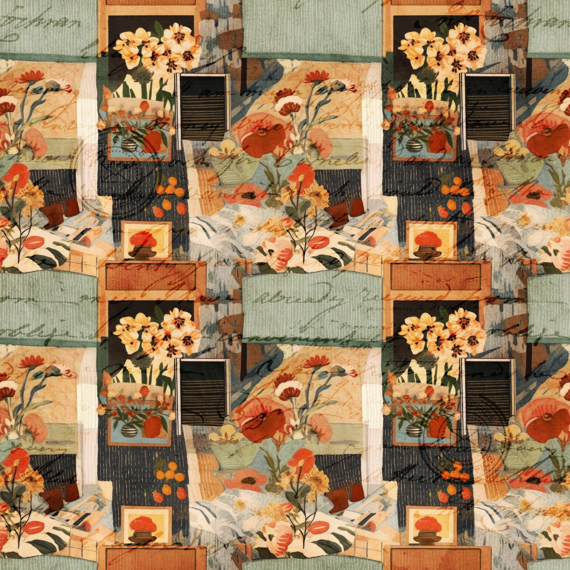 Cottagecore Scrapbook Pattern 9 Quilting Cotton Fabric ...