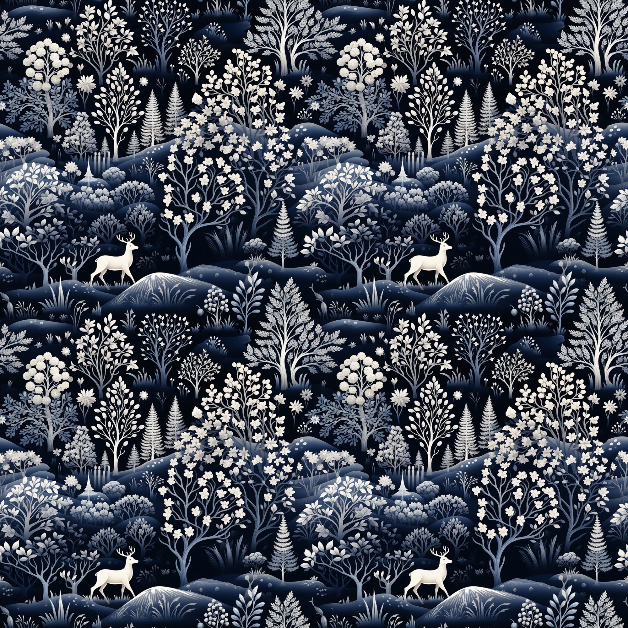 Delft Blue Winter Pattern 3 Quilting Cotton Fabric – FabricMegaStore.com