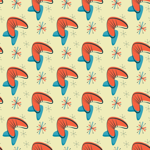1950s Atomic Age Pattern 10 Quilting Cotton Fabric – FabricMegaStore.com