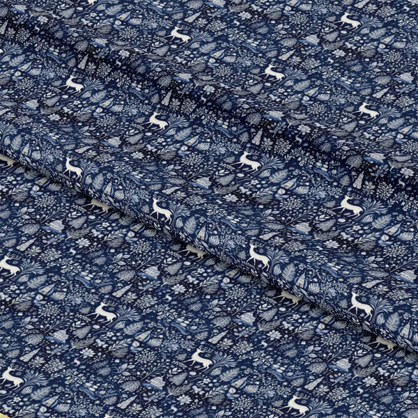 Delft Blue Winter Pattern 4 Quilting Cotton Fabric – FabricMegaStore.com