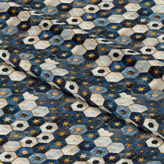 Baroque Celestial Pattern 7 Quilting Cotton Fabric – FabricMegaStore.com